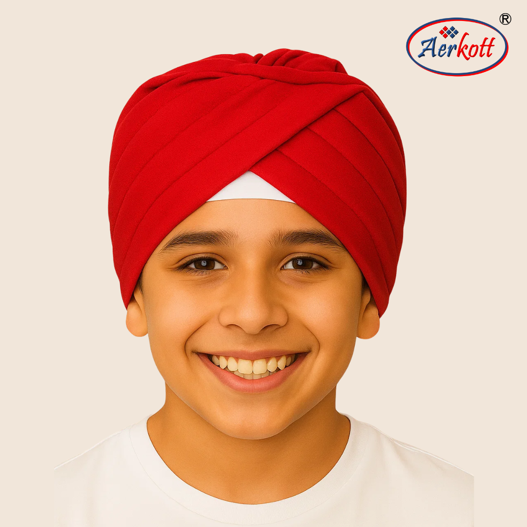 Aerkott ReadyMade Turban - Red Big Size | Ready-to-Wear Sikh Turban ...