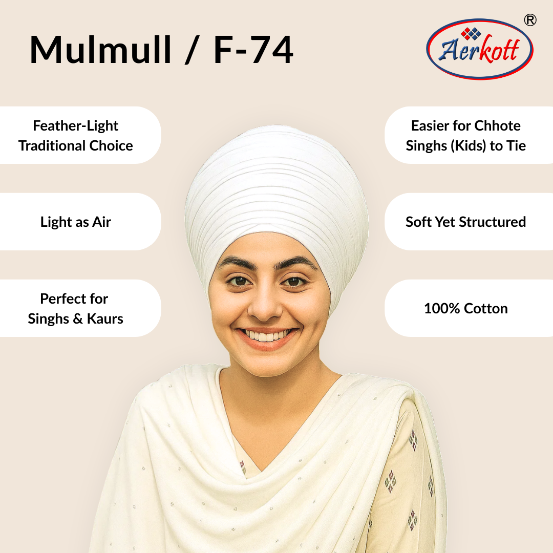 Mulmull (Malmal) F-74 Turban Collection | Premium Sikh Pagri Fabric ...